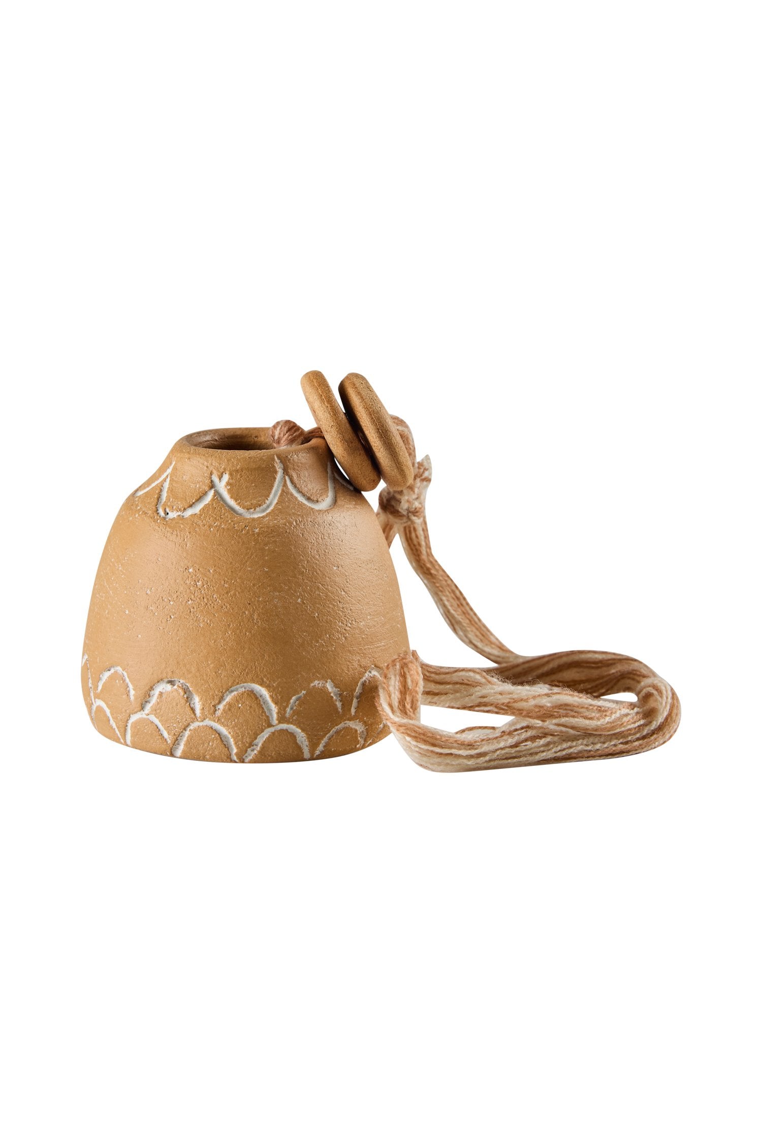COMOVAI - Brown Terracotta Bell with Wire, 35cm | New Home – Novità Home