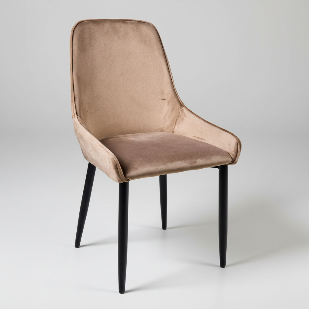 ELIZABETH Chair in Dove Grey Velvet with Iron Legs, 48cm | New Home ...